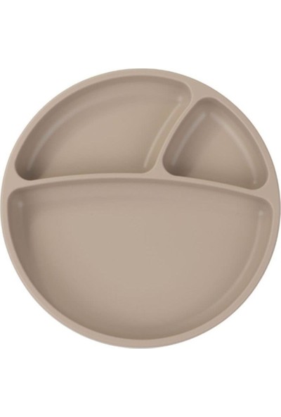 Oioi Porsiyon Vakum Tabanlı Silikon Tabak Beige Oioi Porsiyon Vakum Tabanlı Silikon Tabak Beige