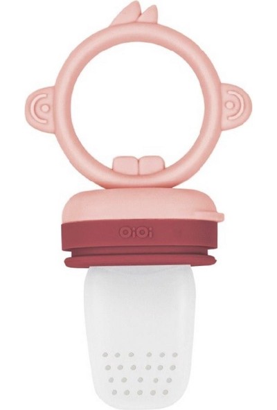 Oioi Diş Kaşıyıcılı Meyve Püre Emziği Pembe Bordo Oioi Diş Kaşıyıcılı Meyve Püre Emziği Pembe Bordo