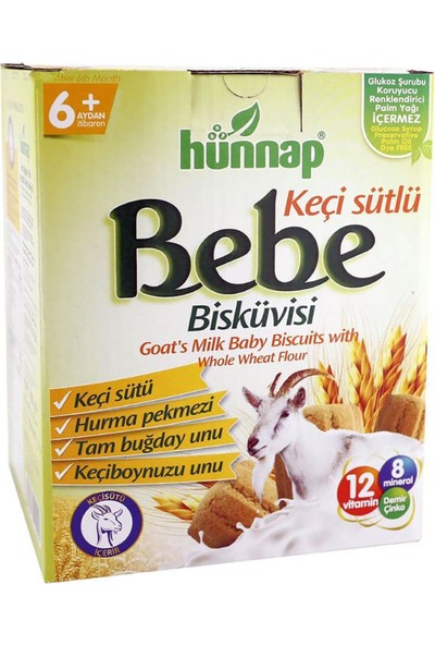 Hünnap Keçisütlü Bebe Bisküvisi 400 gr