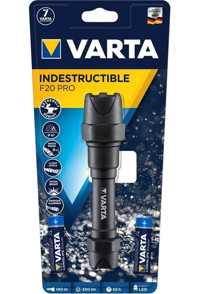 Varta 18711 Indestructible F20 Pro Pilil El Feneri Varta 18711 Indestructible F20 Pro Pilil El Feneri