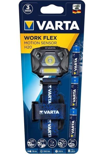 Varta 18648 Work Flex Motion Sensor Kafa Feneri