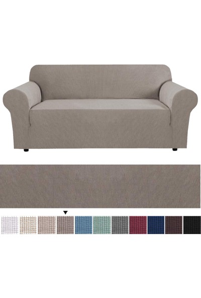 Bogda Bal Peteği Desen Streç Lastıklı Esnek Koltuk Kanepe Kılıfı 3 Kişilik Taş Bogda Bal Peteği Desen Streç Lastıklı Esnek Koltuk Kanepe Kılıfı 3 Kişilik Taş