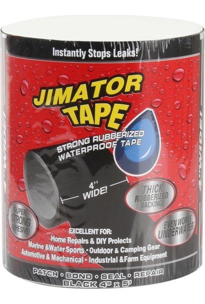 Techmaster Ultra Güçlü Suya Basınca Dayanıklı Siyah Tamir Bandı 10CM x 1.5mt