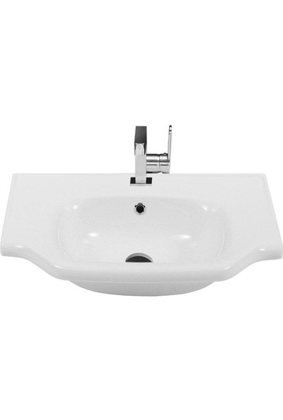 Turkuaz Seramik Yeni Klasik 65 cm Etajerli Lavabo Turkuaz