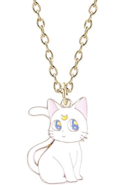 Chavin Beyaz Mineli Kedi Çocuk Kolye EM94BY