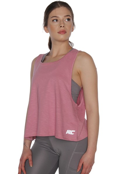 Muscle Cloth Musclecloth Elise Çapraz Sırtlı Atlet Pembe