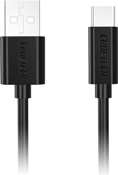 Choetech USB-C to USB-A Data ve Şarj Kablosu - 2 Metre - AC0003 - Siyah