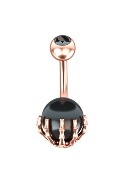 Chavin Siyah Oniks Taşlı Pençe Çelik Göbek Piercing EN52RSSY Chavin Siyah Oniks Taşlı Pençe Çelik Göbek Piercing EN52RSSY