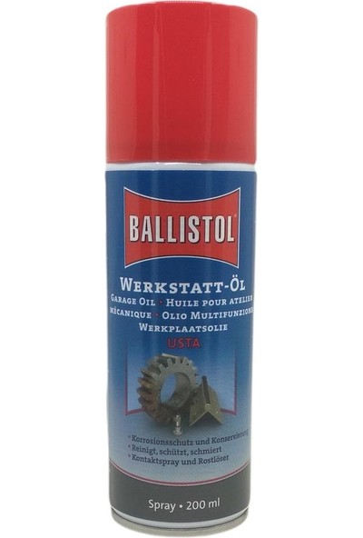 Ballistol Werkstatt-Öl Usta Sprey Çok Amaçlı Bakım Yağı 200 Ml. Ballistol Werkstatt-Öl Usta Sprey Çok Amaçlı Bakım Yağı 200 Ml.