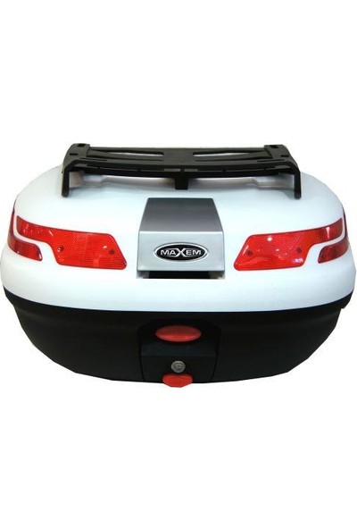 Maxem SL45 Motosiklet Arka Çanta Bagajlı Beyaz Maxem SL45 Motosiklet Arka Çanta Bagajlı Beyaz
