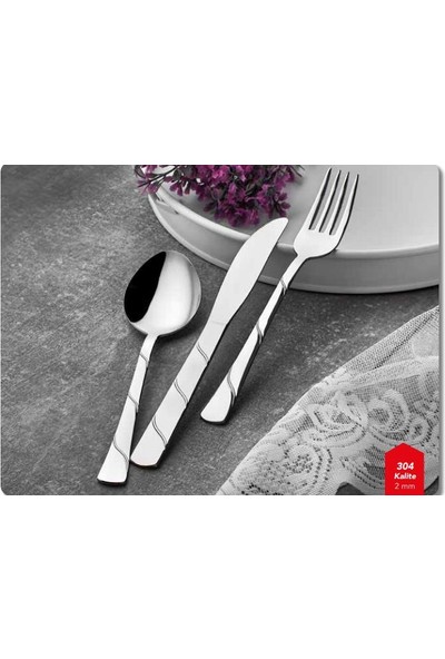 Beray Çelik Sude 30 Parça Çatal Kaşık Tk 430 Kalite