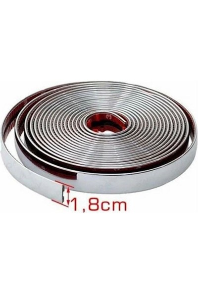 HMNL 18 mm 3D Dekoratif Krom Nikelaj Şerit Çıta Panjur Kalın Şerit 2 Metre HMNL 18 mm 3D Dekoratif Krom Nikelaj Şerit Çıta Panjur Kalın Şerit 2 Metre