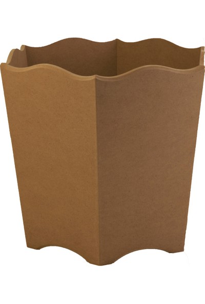 Buradadavar Hobi Ahşap Dekoratif Çöp Kovası 28 x 28 x 28 cm