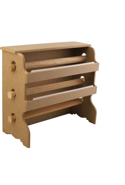 Buradadavar Hobi Ahşap Boyanabilir Folyoluk 34 x 15 x 30 cm