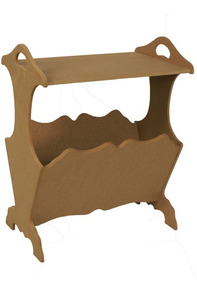 Buradadavar Hobi Ahşap Katlı Dekoratif Gazetelik 41 x 26 x 52 cm