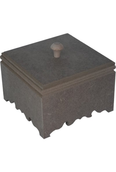 Buradadavar Hobi Ahşap Şekerlik Kutu 14 x 14 x 10 cm