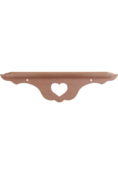 Buradadavar Hobi Ahşap Uzun Kalpli Raf 61 x 14,5 x 11 cm Buradadavar Hobi Ahşap Uzun Kalpli Raf 61 x 14,5 x 11 cm