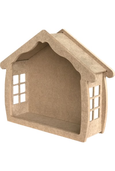 Buradadavar Hobi Ahşap Ev Model Raf 30 x 25 x 9 cm Buradadavar Hobi Ahşap Ev Model Raf 30 x 25 x 9 cm