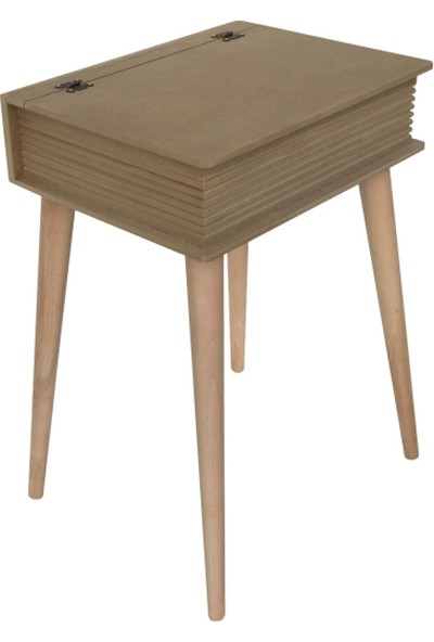 Buradadavar Hobi Ahşap Kitap Görünümlü Sehpa 43 x 33 x 55 cm