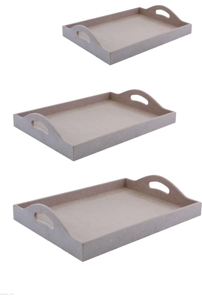 Buradadavar Hobi Ahşap Boyanabilir Dik Düz Kenarlı Tepsi 3'lü Set Buradadavar Hobi Ahşap Boyanabilir Dik Düz Kenarlı Tepsi 3'lü Set