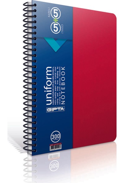 Gıpta Uniform A4 300 Yaprak 5+5 Spiralli Pp Kapak Defter Gıpta Uniform A4 300 Yaprak 5+5 Spiralli Pp Kapak Defter