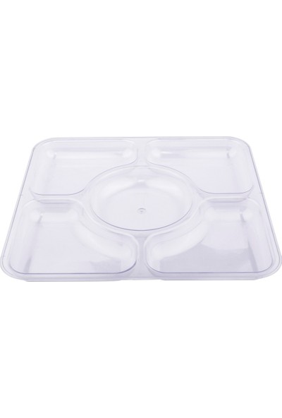 Ufresh Beş Bölmeli Dikdörtgen Pe Plastik Tepsi 1kg Hacimli 10 Adet Ufresh Beş Bölmeli Dikdörtgen Pe Plastik Tepsi 1kg Hacimli 10 Adet