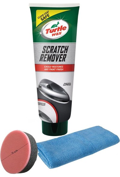 Turtle Wax Ince Çizik Giderici + Uygulama Süngeri + Uygulama Bezi