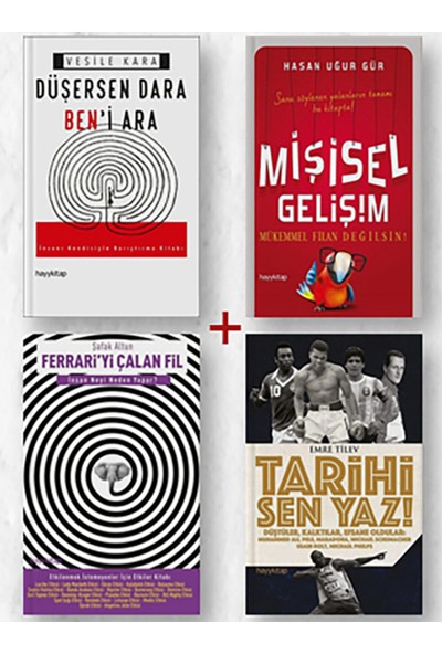 Kişisel Gelişim Seti (Mişisel Gelişim- Ferrari'yi Çalan Fil-Düşersen Dar'a Beni Ara-Tarihi Sen Yaz) Kişisel Gelişim Seti (Mişisel Gelişim- Ferrari'yi Çalan Fil-Düşersen Dar'a Beni Ara-Tarihi Sen Yaz)