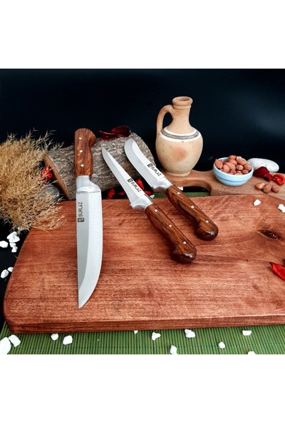 SürLaz Et Kesme Bıçağı Sürmene 3'lü Set Bilezikli Bıçak Seti SürLaz Et Kesme Bıçağı Sürmene 3'lü Set Bilezikli Bıçak Seti