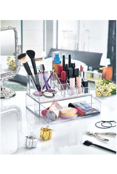 Hiper Çekmeceli Piramit Kozmetik Ürün Düzenleyicisi