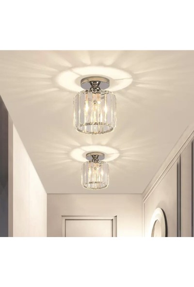 Burenze Modern Luxury Plafonyer Tavan Kristal Taşlı Avize Krom Hol Antre Avize Burenze Modern Luxury Plafonyer Tavan Kristal Taşlı Avize Krom Hol Antre Avize