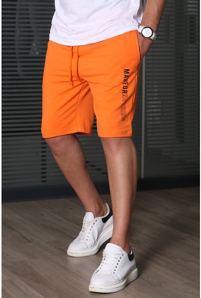 Madmext Turuncu Kapri Şort 5403