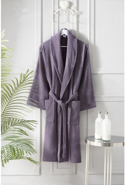 For Home Pamuk Bornoz-Mor