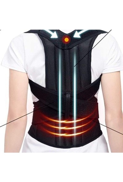 Ankaflex Medikal Dik Durus Korsesi Çift Balenli Omuz Bel Sırt Korsesi