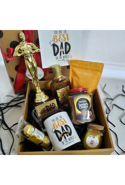 Tr Hediye Best Dad Gold Babalar Günü Özel Tasarım Hediye Sepeti