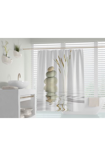 Prado Stone Reed 180 x 200 cm Banyo Perdesi & Duş Perdesi Prado Stone Reed 180 x 200 cm Banyo Perdesi & Duş Perdesi