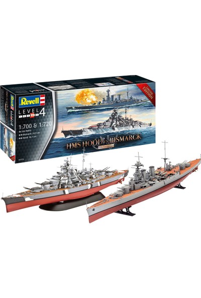 Revell Maket Model Kit Hms Hood Vs Bismarck 05174 Revell Maket Model Kit Hms Hood Vs Bismarck 05174