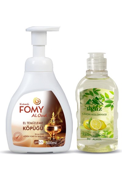 Fomy Al Oud Köpük Sabun 500 ml ve Ilgaz Limon Kolonya 225 ml