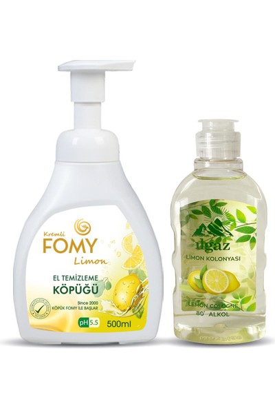 Fomy Limon Köpük Sabun 500 ml ve Ilgaz Limon Kolonya 225 ml