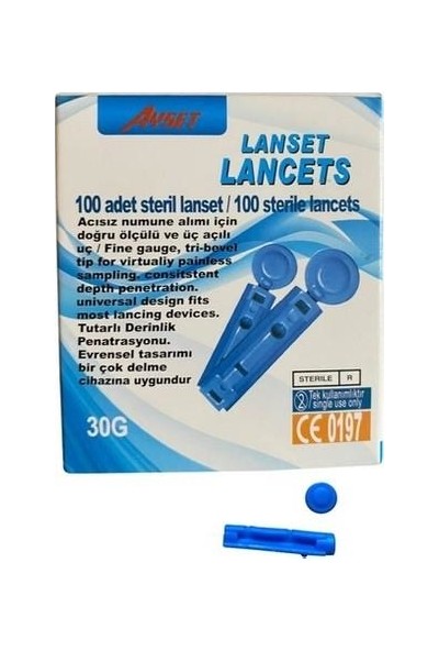 Ayset Steril Lanset 100'Lü Kutu 1 Adet Ayset Steril Lanset 100'Lü Kutu 1 Adet
