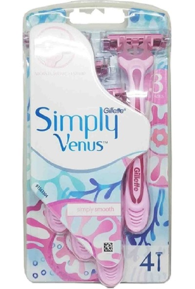 Gillette Venus Simply3 Kadın Tıraş Bıçağı 4'lü Gillette Venus Simply3 Kadın Tıraş Bıçağı 4'lü