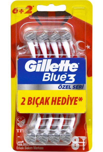 Gillette Blue3 Pride Tıraş Bıçağı 6+2'li Özel Seri Gillette Blue3 Pride Tıraş Bıçağı 6+2'li Özel Seri