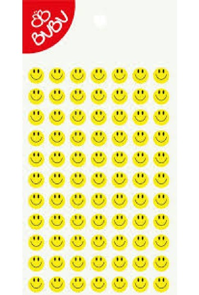 Bubu Bu-Bu Lüx Epoxy Gülen Yüz 1 Cm. Sticker LS0043