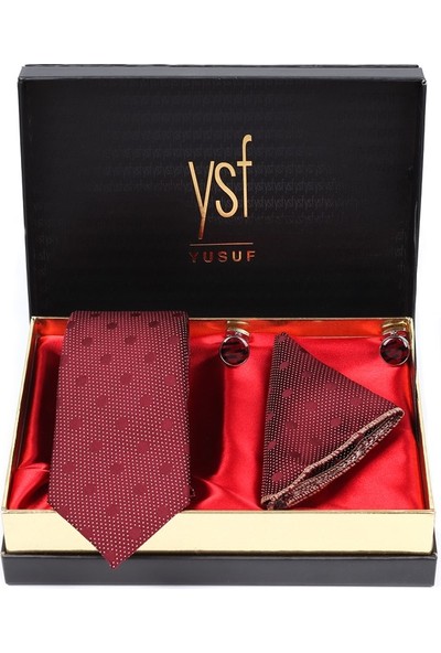 Ysf Kravat Mendil Kol Düğmesi Set 06