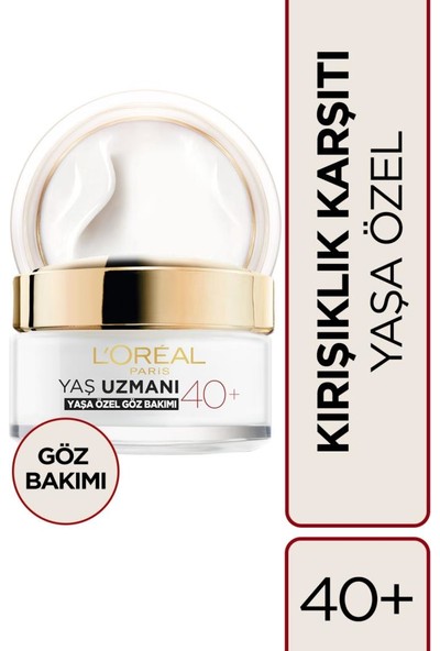 L'oréal Paris Yaş Uzmanı 40+ Kırışıklık Karşıtı Sıkılaştırıcı Göz Kremi L'oréal Paris Yaş Uzmanı 40+ Kırışıklık Karşıtı Sıkılaştırıcı Göz Kremi