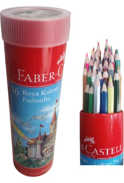 Faber-Castell Kuru Boya 36 Renk Teneke Tüp Kuruboya Faber-Castell Kuru Boya 36 Renk Teneke Tüp Kuruboya