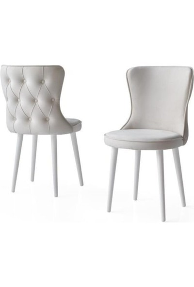 Erezoğulları Mobilya Lüks Yemek Odası Mutfak Sandalyesi Tuna 2 Li Set