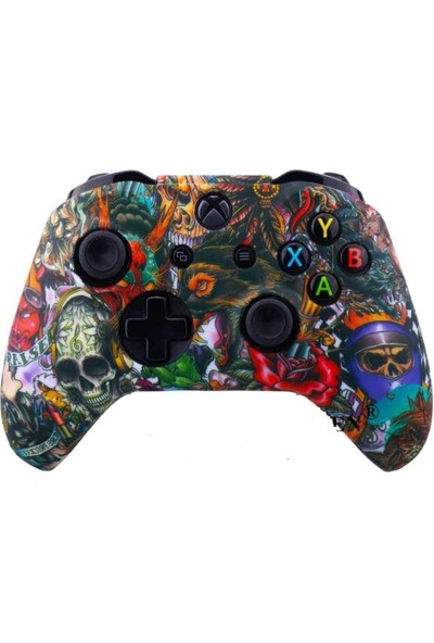 Konsol İstasyonu Gotik Desenli Xbox One Kol Kılıfı - Silikon Kol Koruyucu