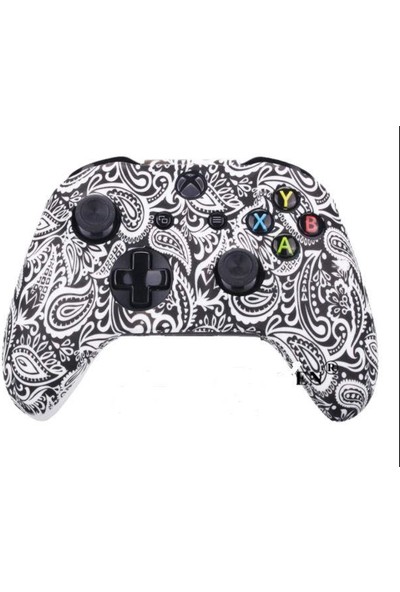 Konsol İstasyonu Siyah Beyaz Desenli Xbox One Kol Kılıfı Silikon Kol Koruyucu