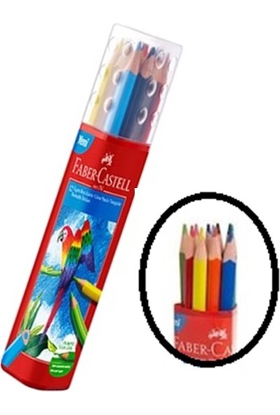 Faber-Castell Kuru Boya Üçgen Plastik Tüp Kuruboya 12’li Faber-Castell Kuru Boya Üçgen Plastik Tüp Kuruboya 12’li